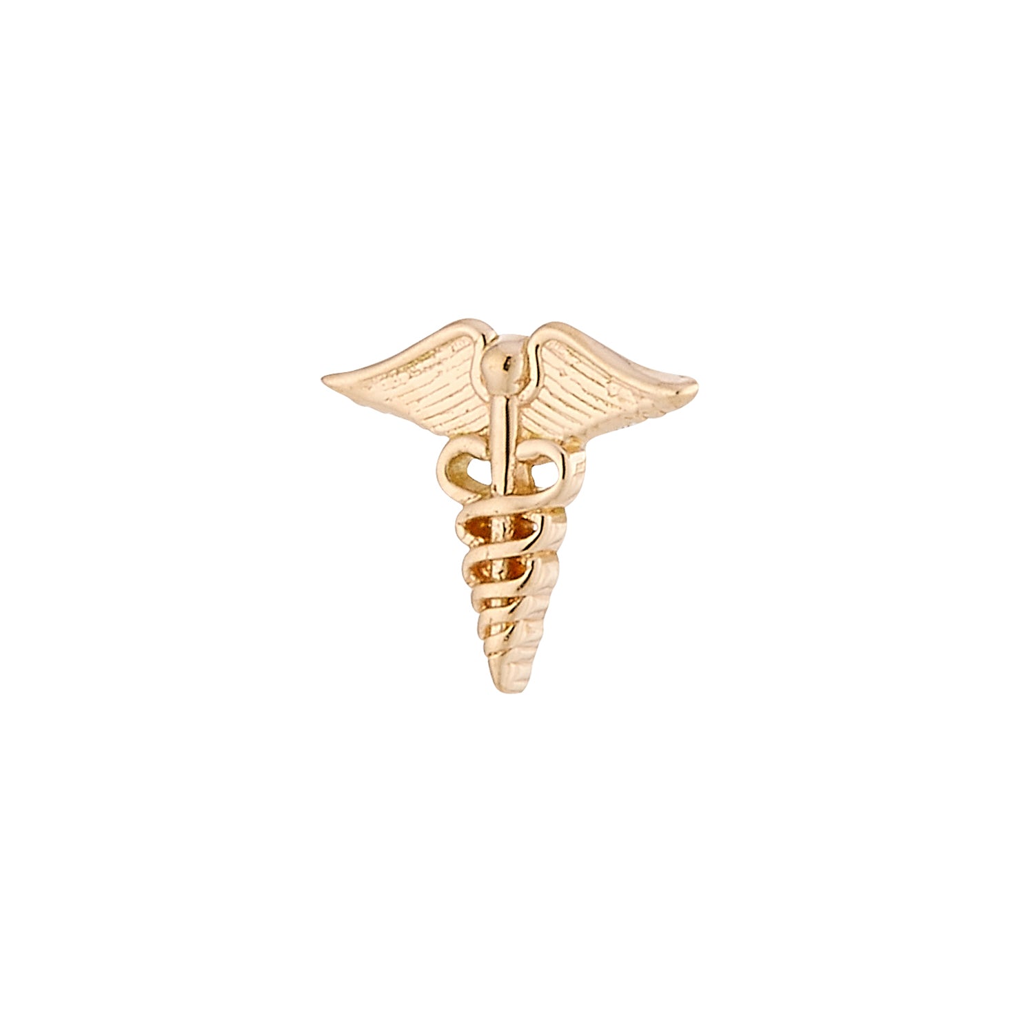 DT228 Caduceus (snakes on staff) 6.6mm x 6.1mm – Body Gems